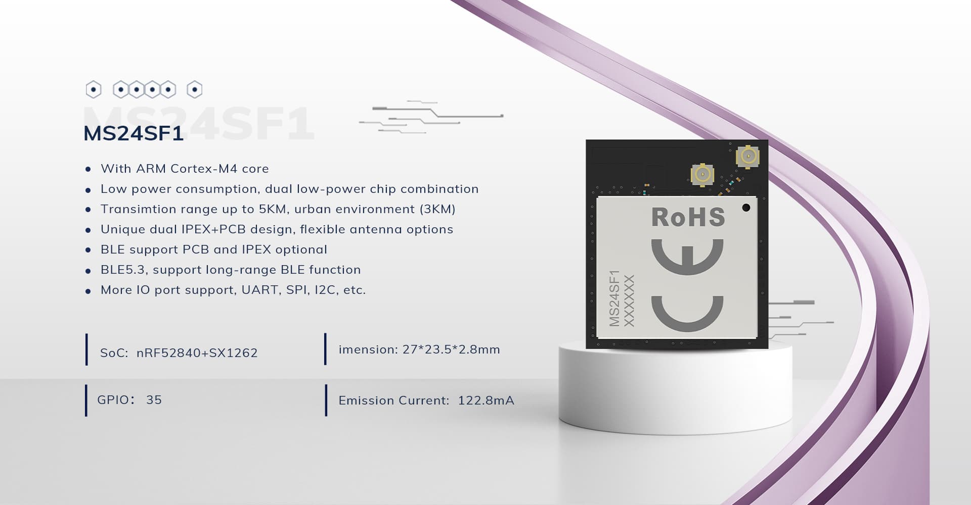 nRF52840+SX1262-MS24SF1 - MinewSemi Store