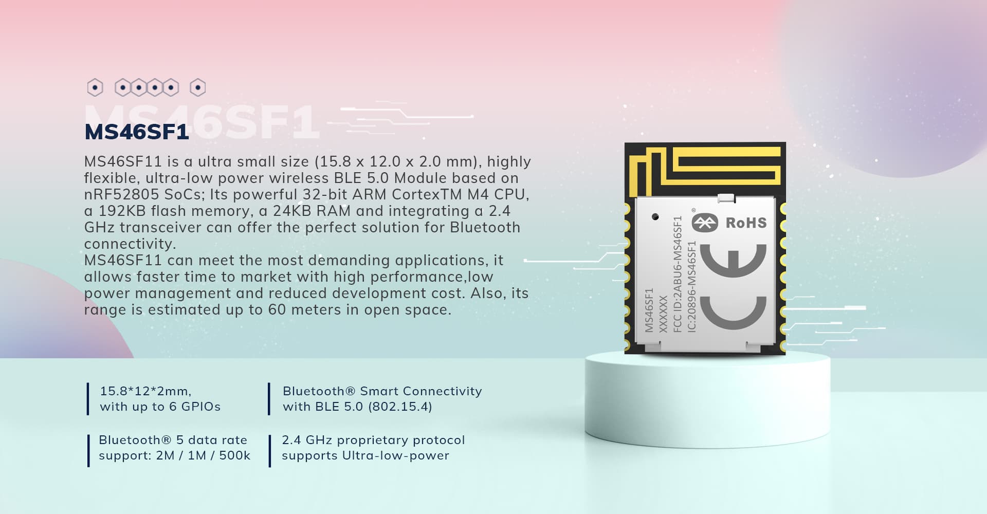 nRF52805-MS46SF11 - MinewSemi Store