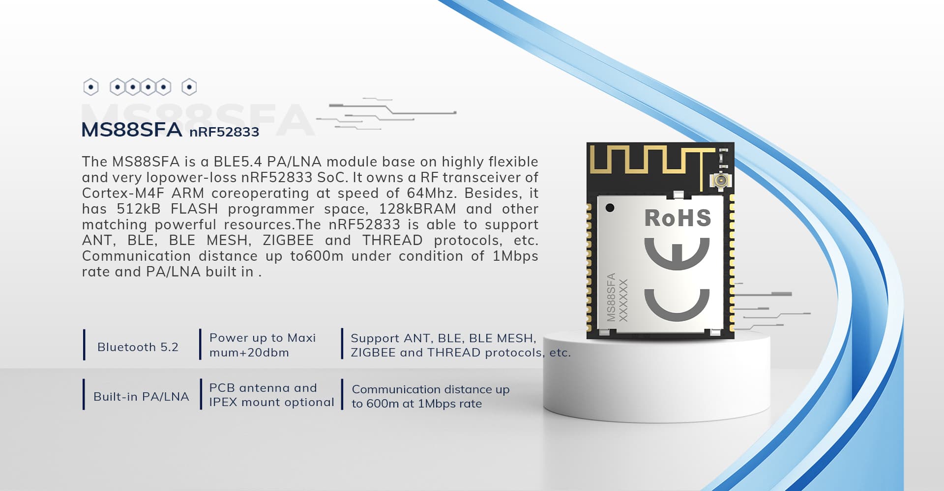 nRF52833-MS88SFA8 - MinewSemi Store