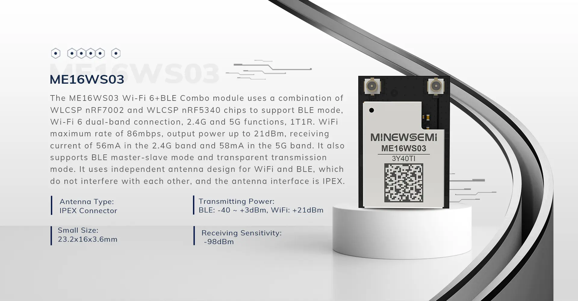 nRF7002+nRF5340-ME16WS03 - MinewSemi Store